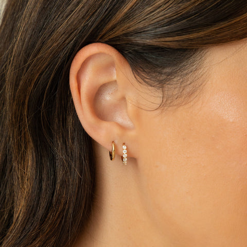 Huggie Hoop Earrings Set Simple Dainty
