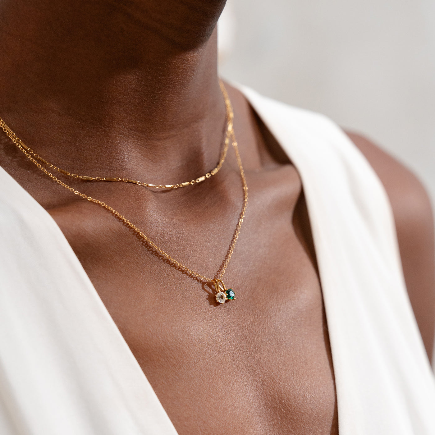 Birthstone Prong Necklace | Simple & Dainty