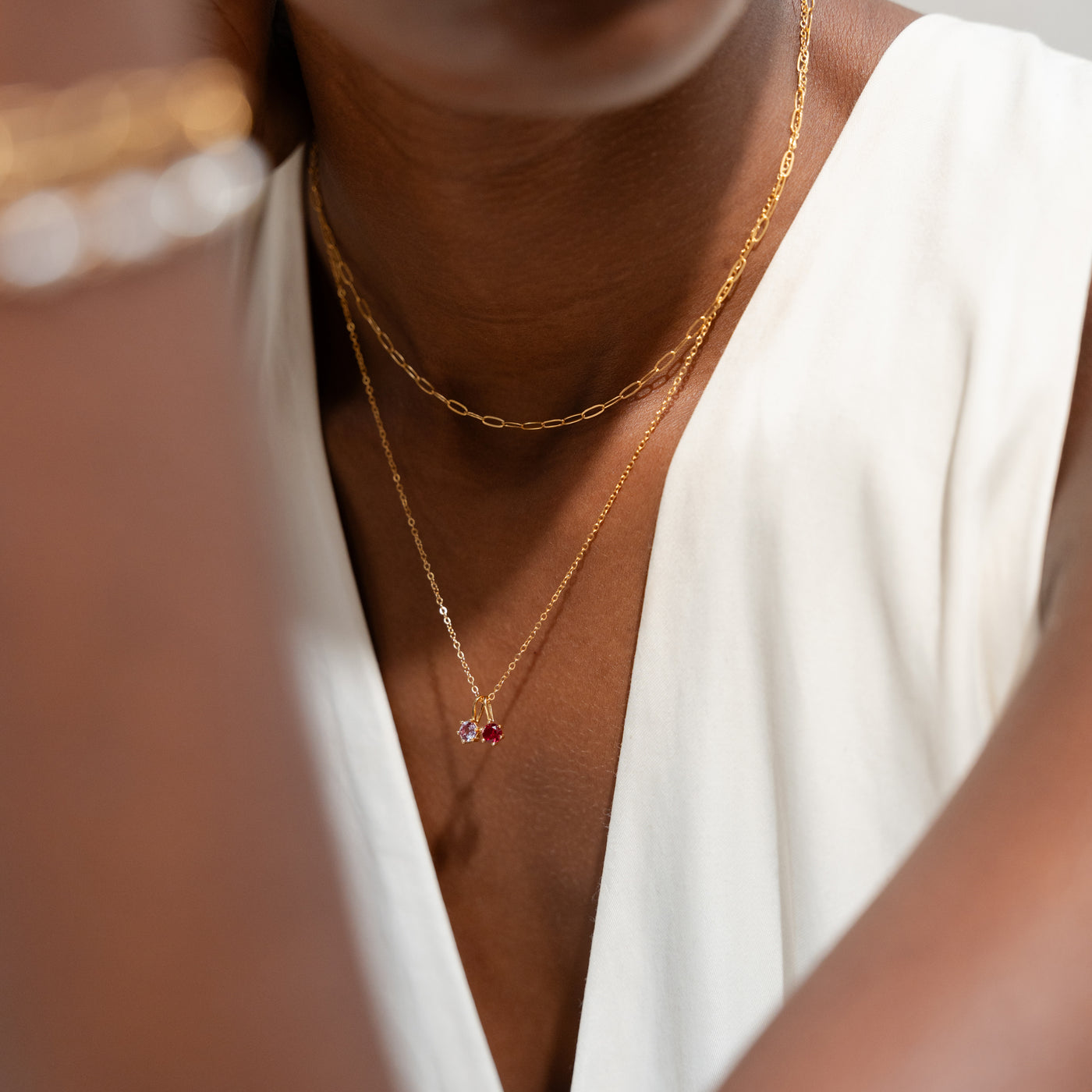 Spinel Charm (August Birthstone) | Simple & Dainty