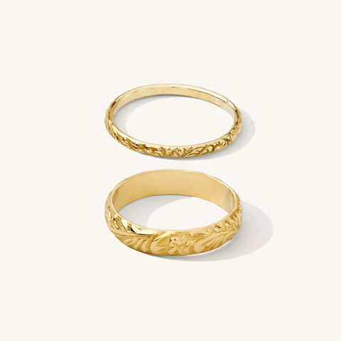 Floral Rings Set | Simple & Dainty