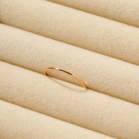 Simple Stacking Ring - 14k Solid Gold | Simple & Dainty
