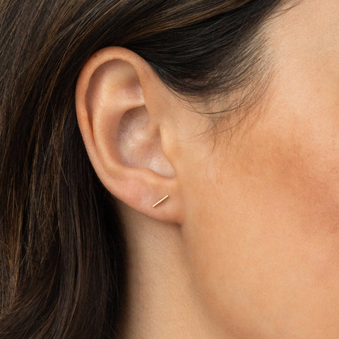 Tiny Bar Stud Earrings | Simple & Dainty