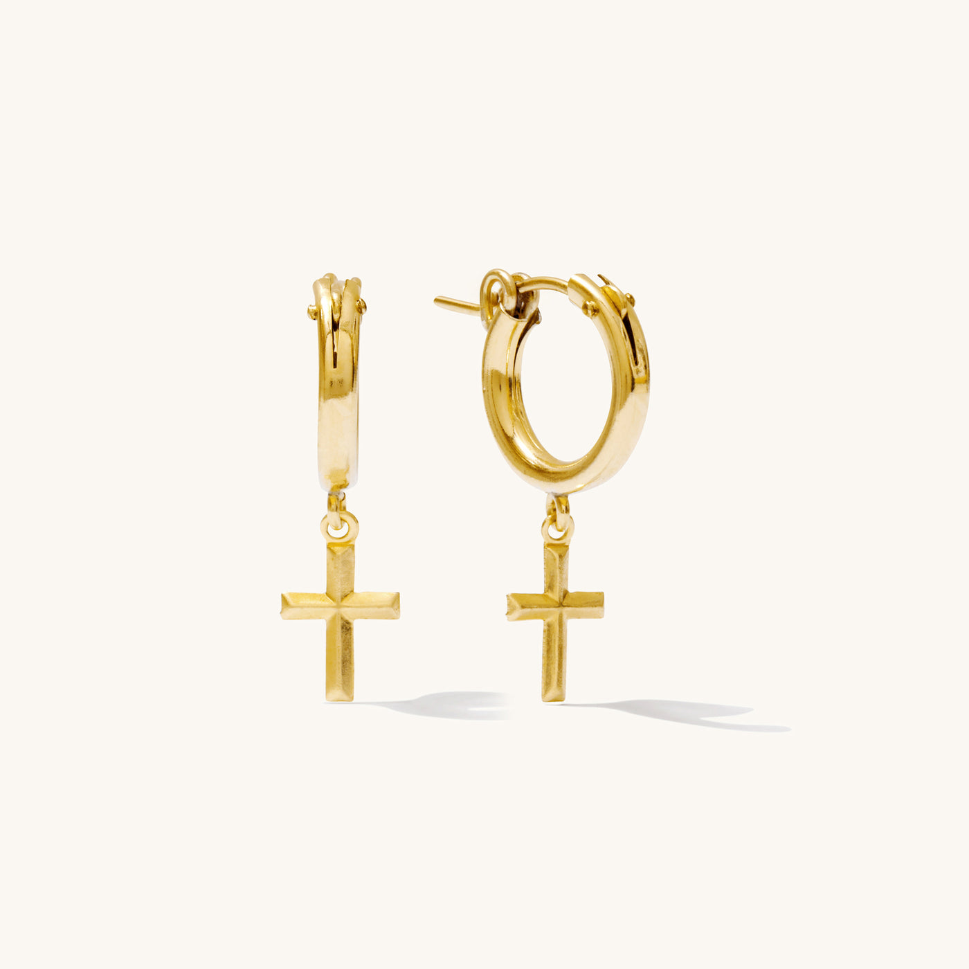 Cross Hoop Earrings | Simple & Dainty