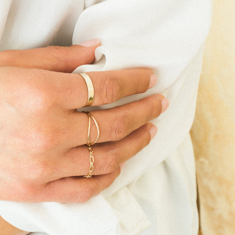 Thick Flat Band Ring | Simple & Dainty